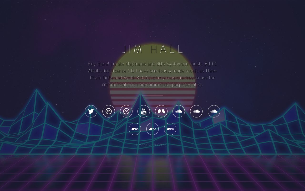 Jim Hall - Musician - Synthwave - Chiptunes - Creative Commons